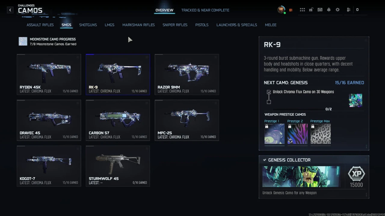 Buy 🎮【 Prestige Master ⸱ level 81 】【30 WEAPONS SINGULARITY CAMOS & 30 ...