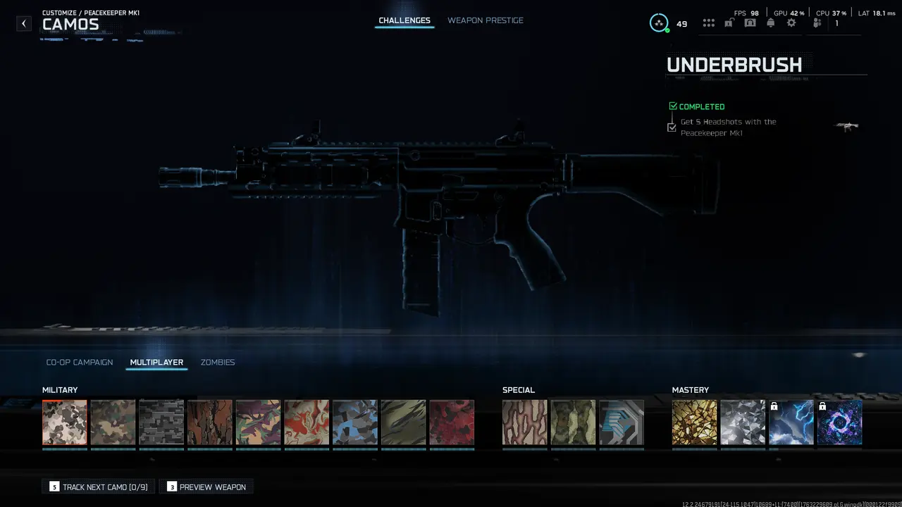 Kup 6 Arclight camos unlocked 🛸 Level 55 pres 1 🐕 Shattered Gold camo ...