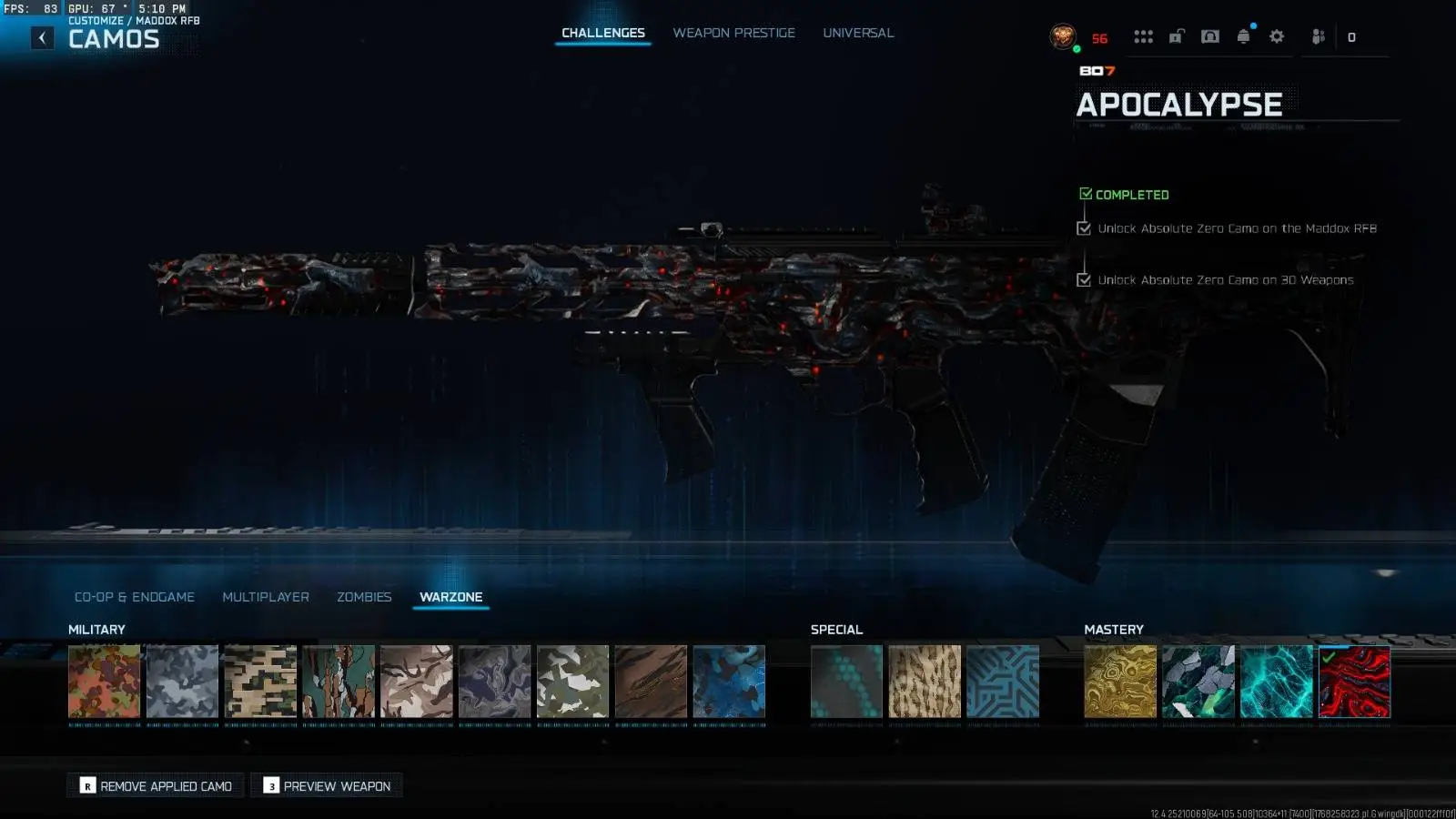 Köp 🌟 BO7 🎮 Prestige Master Genesis + Apocalypse Camo On 31 Guns 🎯 ...