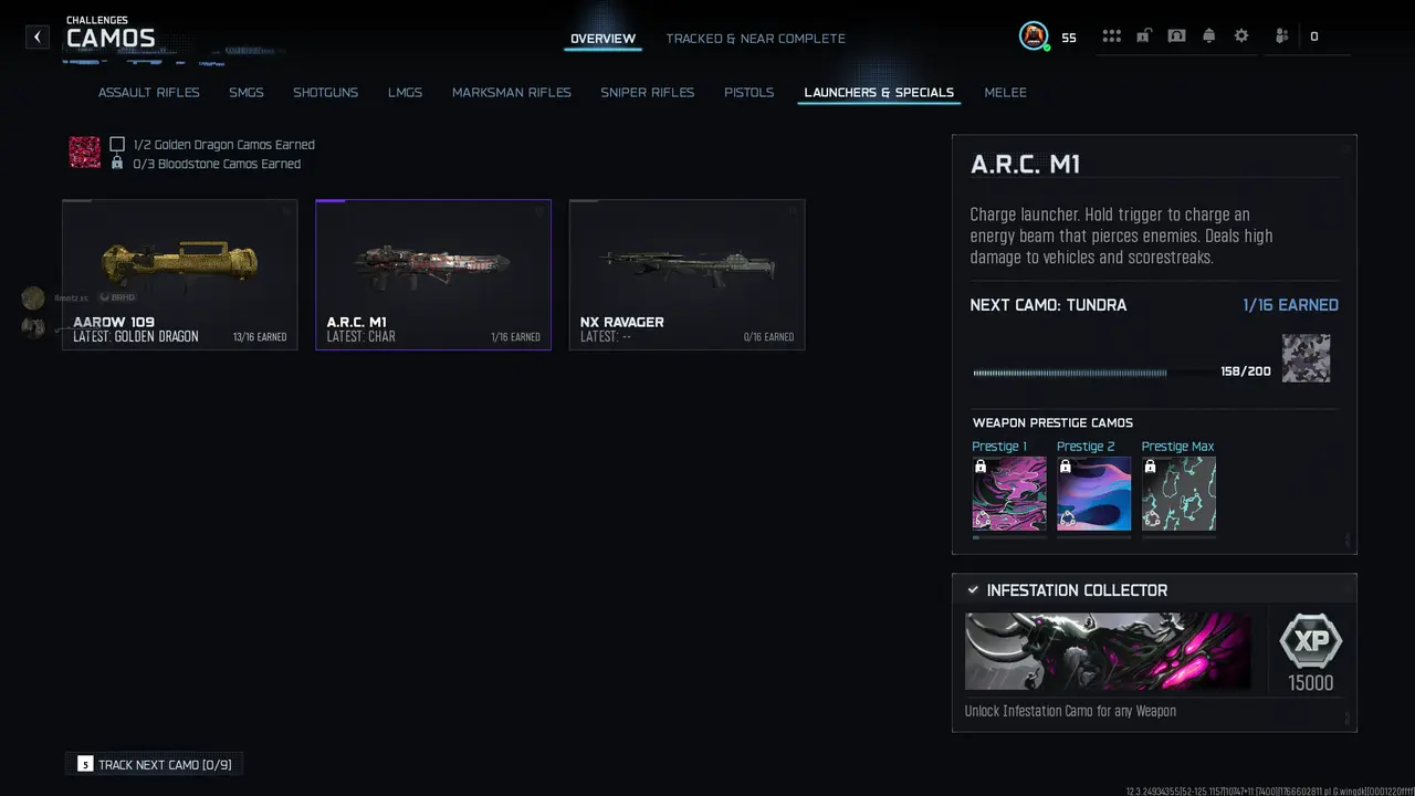 Купи ⚡ BO7 ⚡ Infestation 🌠 Prestige 2, 3 Ready LVL 55 🧿 12 Maxed Weapon ...