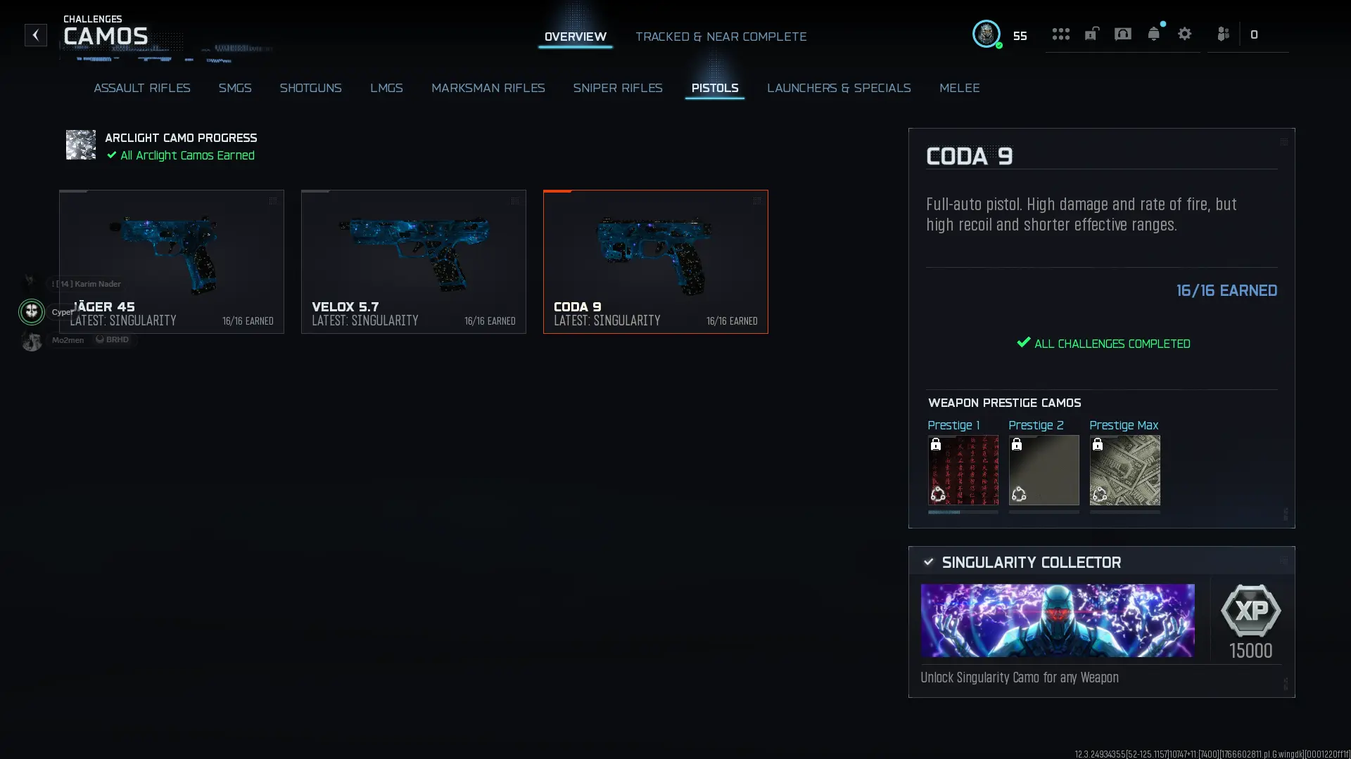 Buy 💥 BO7 💥 30 Singularity Camo 🌠 LVL 55 🎯 450 Camos Unlocked 🥇 Self ...