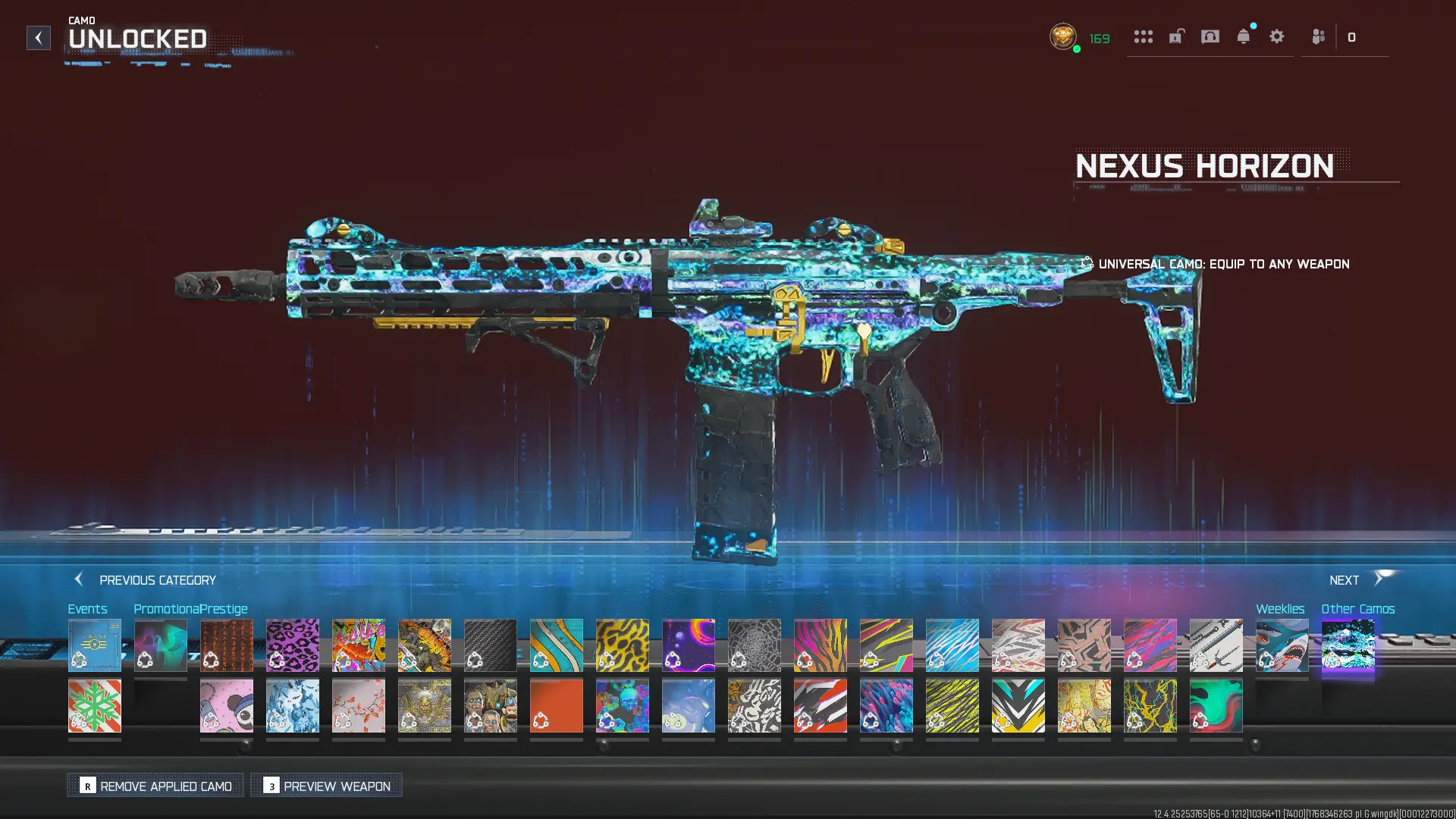 Buy ☄️ Nexus Horizon 🔥 BO7 Prestige Master Lv.169 🧨 All Guns P1 Maxed ...