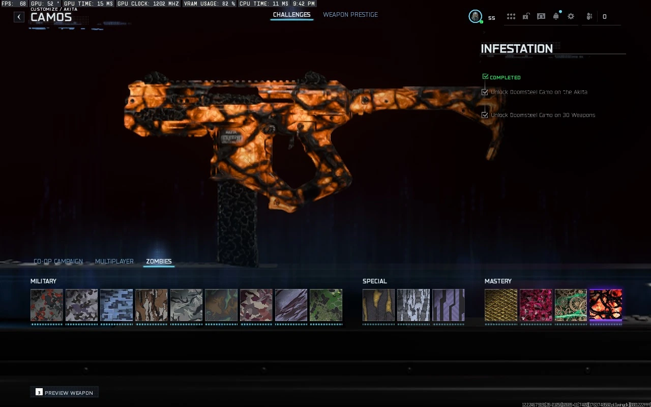 Kaufe BO7 Prestige Master Level 56 Infestation 30/30 🌔 Legit Handmade 🌙 ...