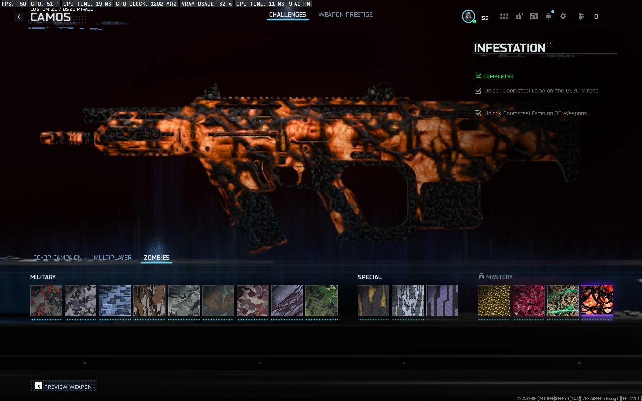 Kaufe BO7 Prestige Master Level 56 Infestation 30/30 🌔 Legit Handmade 🌙 ...