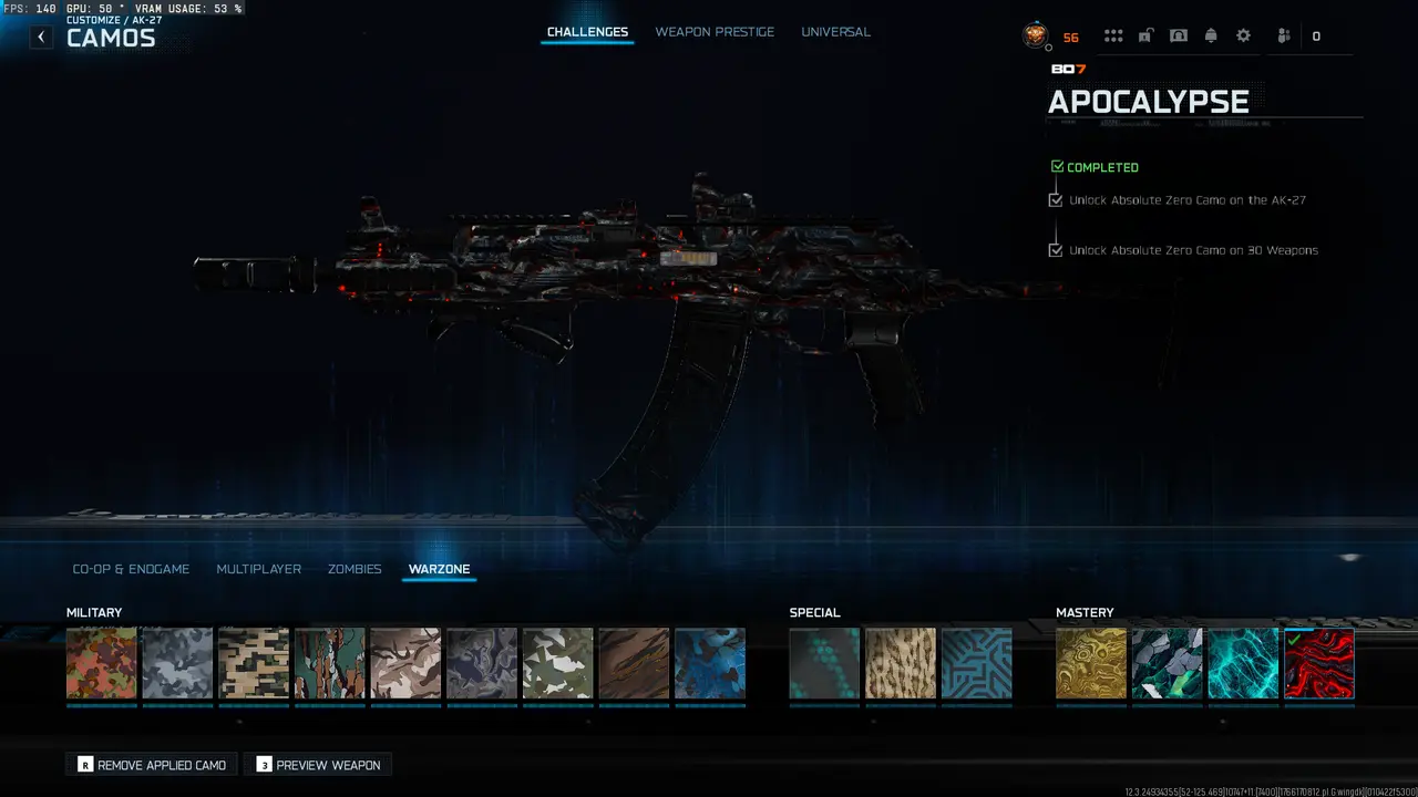 Buy ☄️ 550 Camos x Prestige Master ☠️ 30 Apocalypse Camos 🔫 30 Guns ...