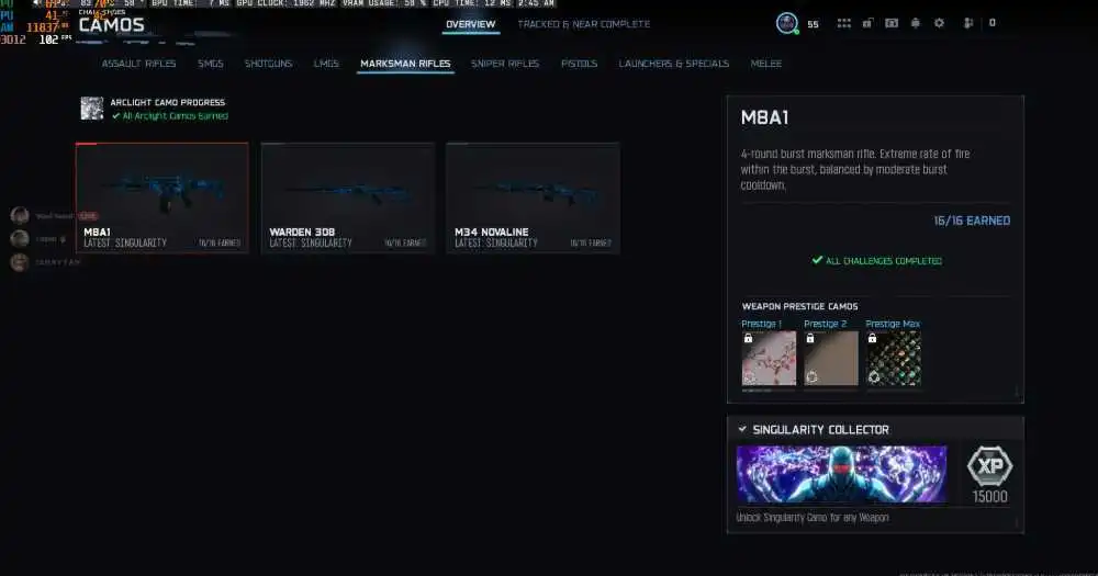 Achetez ⭐️SINGULARITY⭐️Prestige 5 HANDMADE 💥450+ TOTAL CAMOS💥💧20 ...