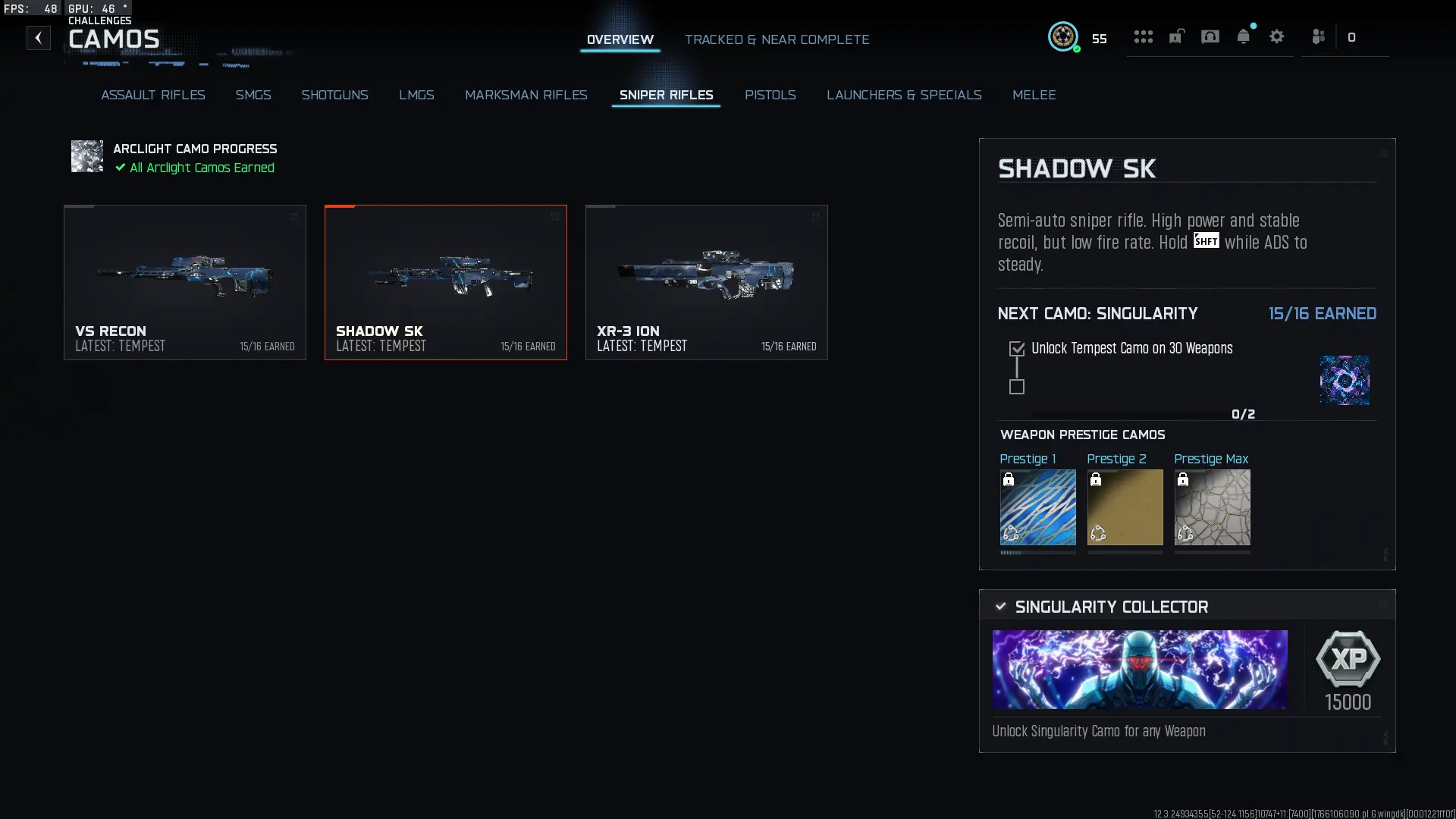 Kaufe 💎⚡ 30 Singularity Camos Pack 🌌 Level 55 🔥 Prestige Ready 💫 450 ...