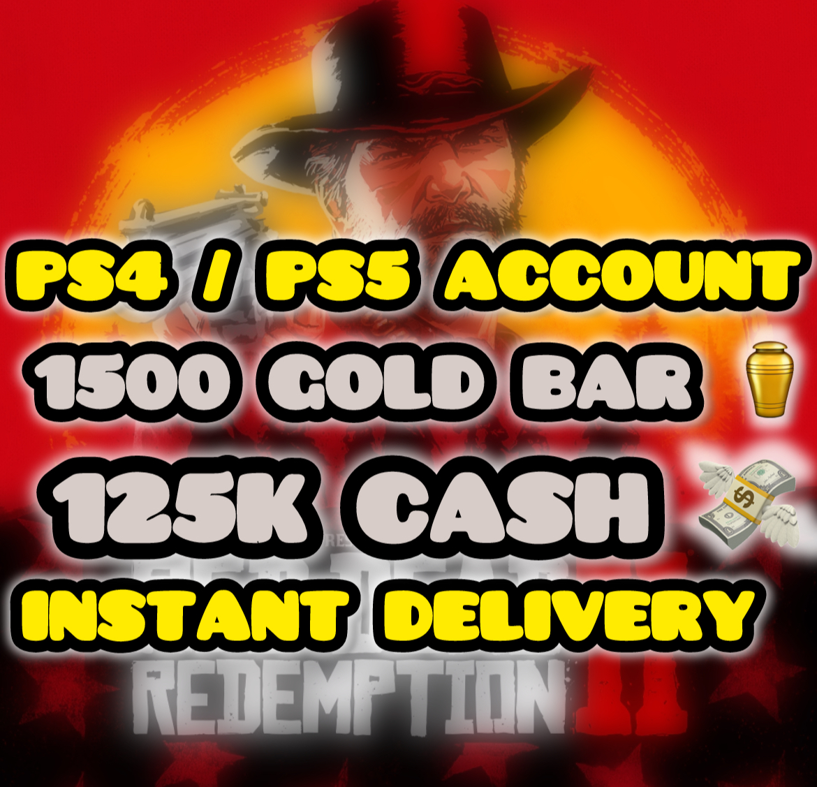 Kaufen Sie 🏆 PS4/PS5 🏆 1500 GOLD BARS 125,000$ CASH ⚡️ Red Dead Redemption Online Modded Account ...