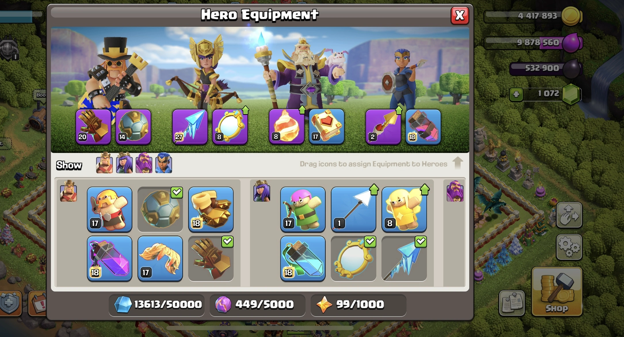 Achetez 💀RARE 💯 % MAX WITH SUPERCHARGED TH 16 🔥 20k+ LEGEND TROPHIES 🏆 ...