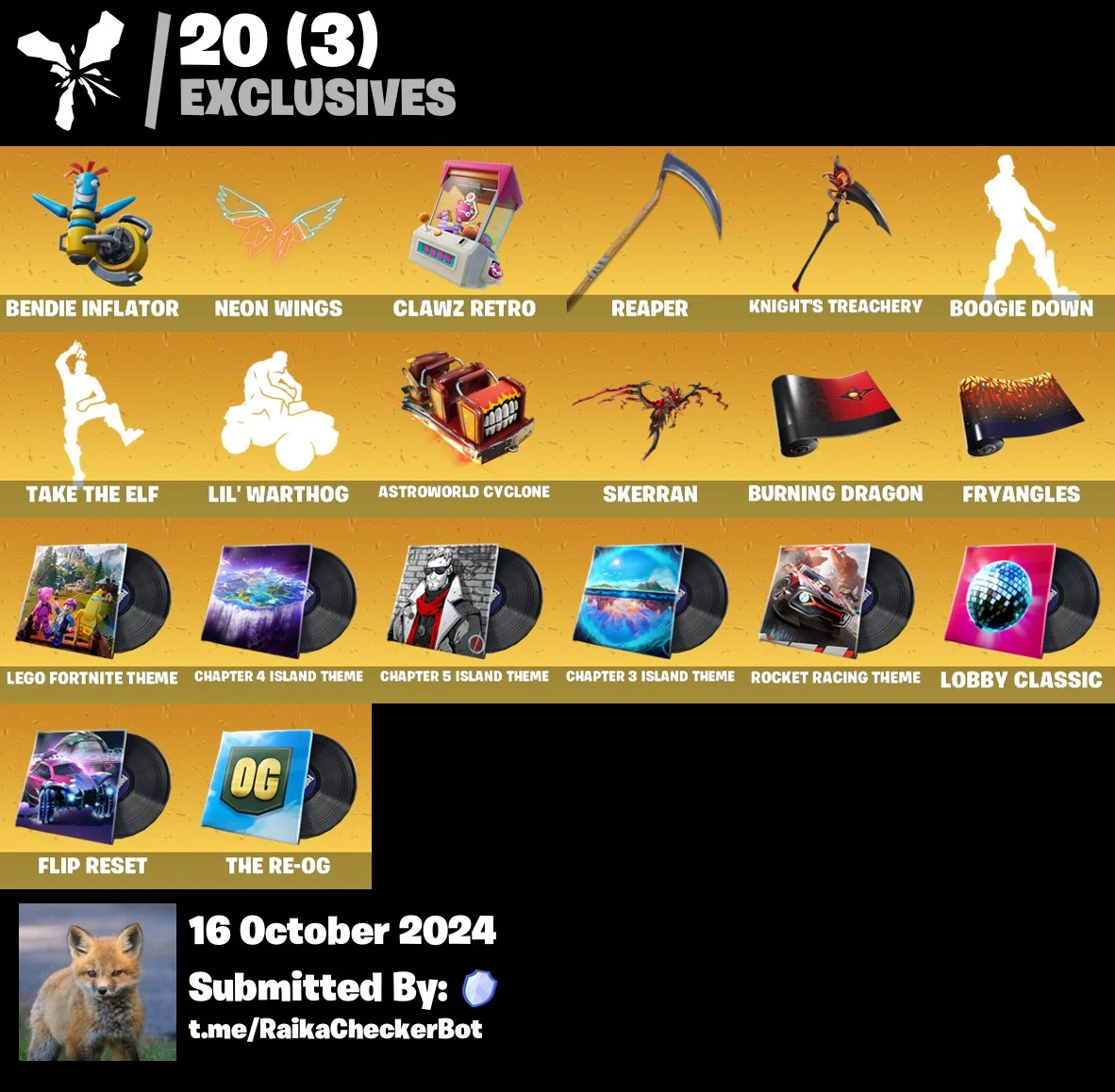 Achetez [PC/PSN/NIN] (24 SKINS ) LYNX, Hybrid, The Machinist, Peely ...