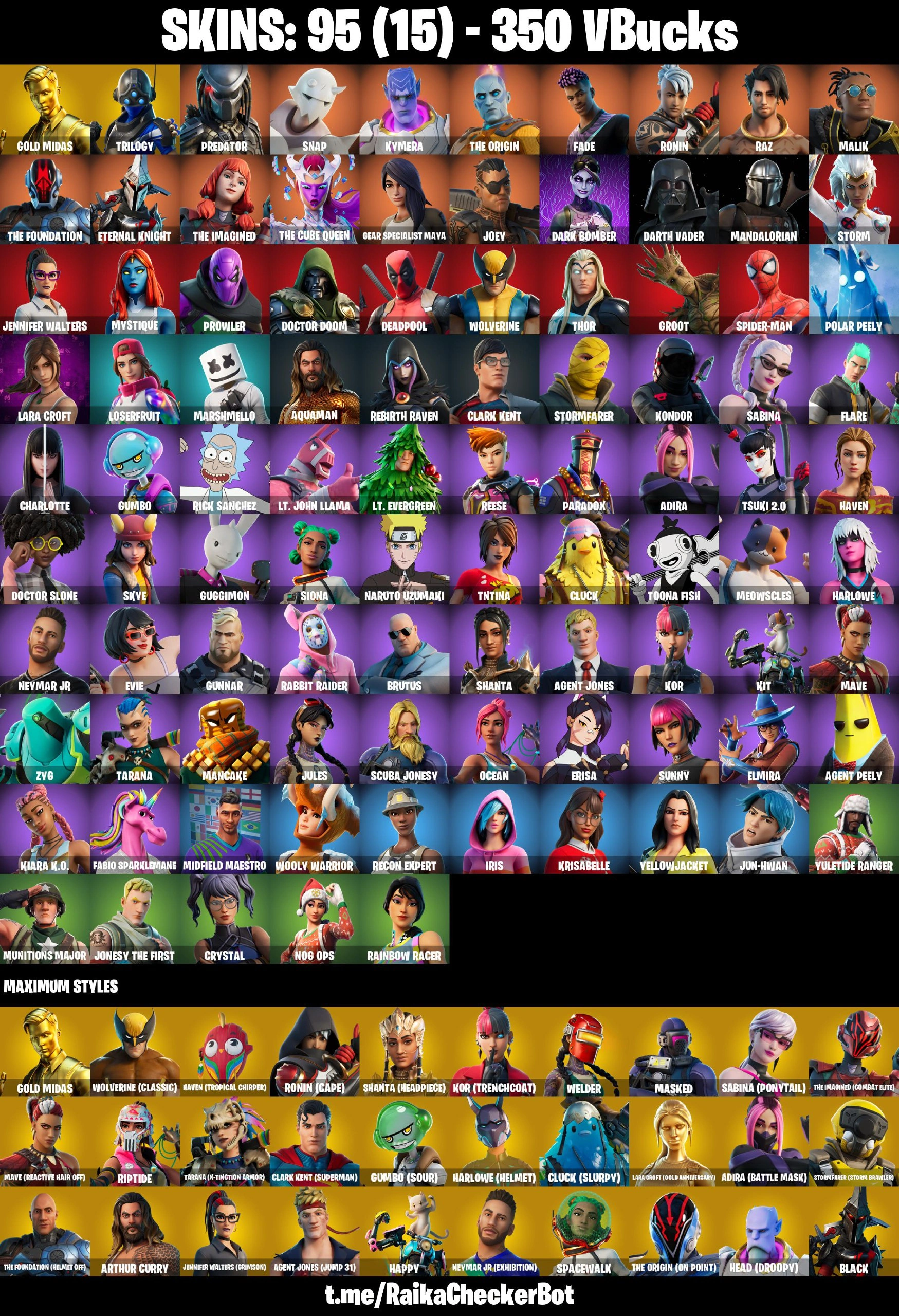 Achetez ⭐[pc Psn Xbox Nintendo Mobile] 95 Skins Gold Midas