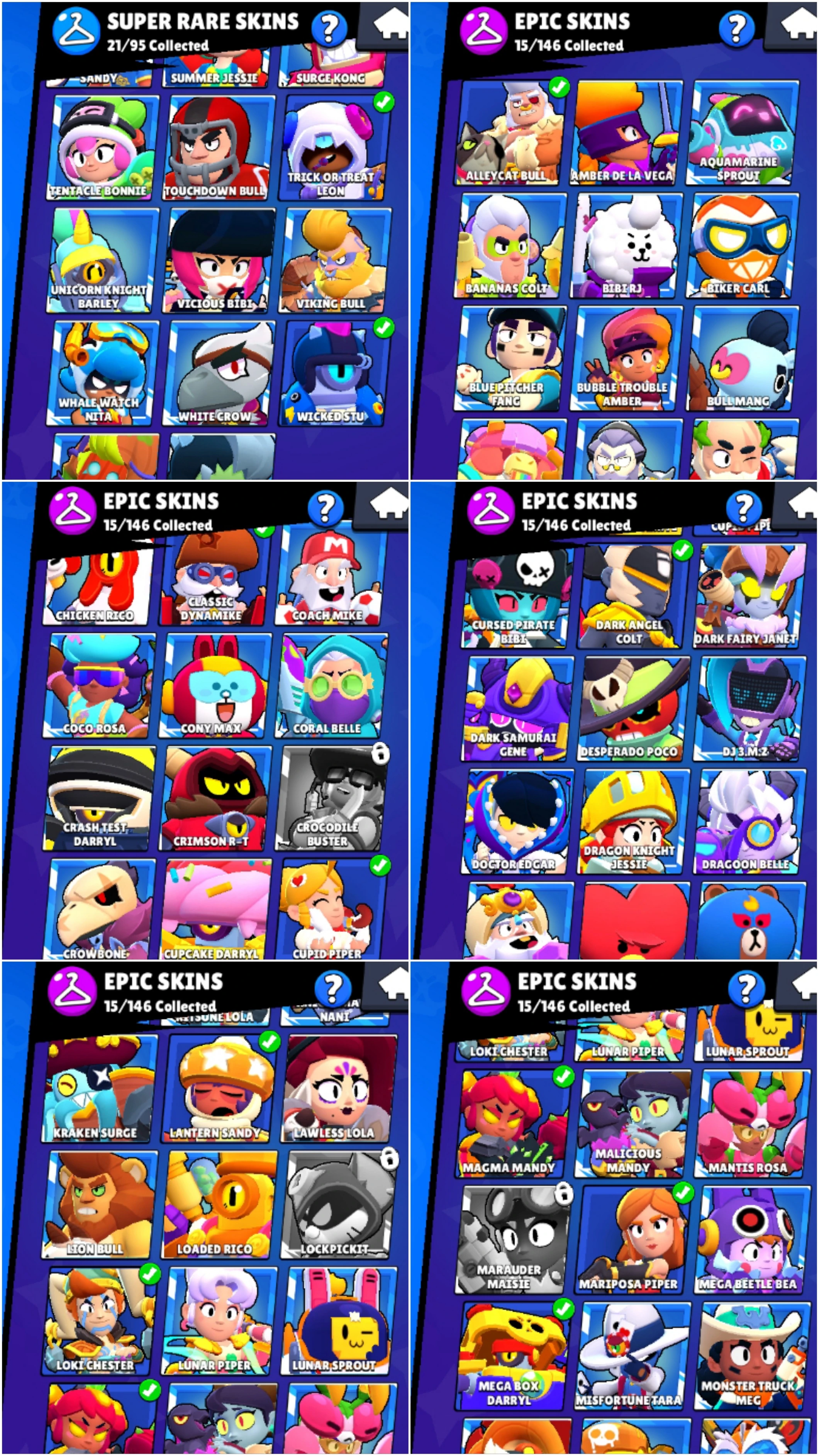 购买 Superb 73 Brawler ] 5 Max [ Many Lvl 10 ] 23 Tier 30+ Brawler ...