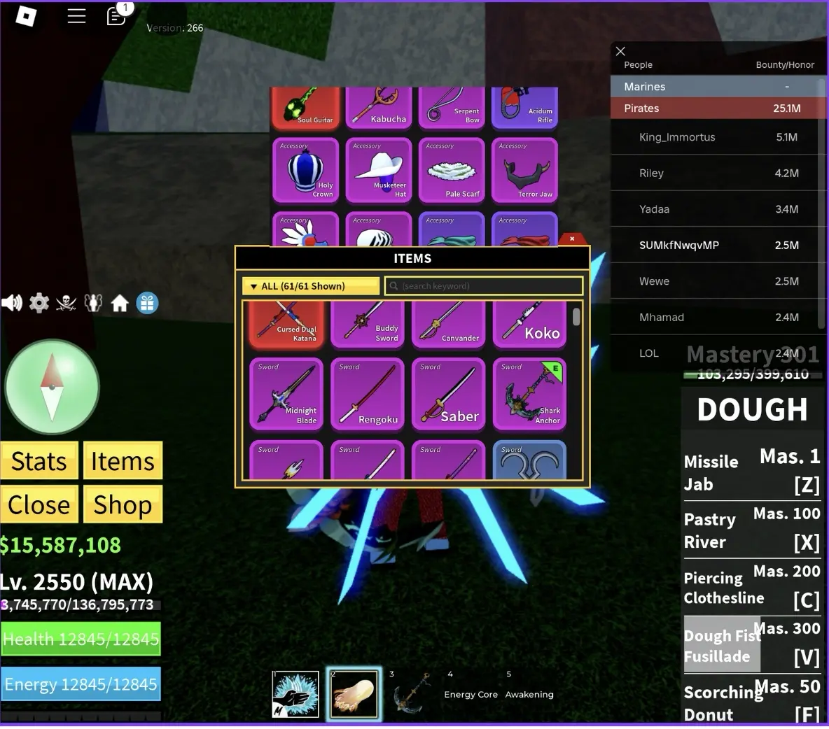 Compra Blox Fruits / GHM-CDK-SG-SharkAnchor / Dough v2 / Awakening ...