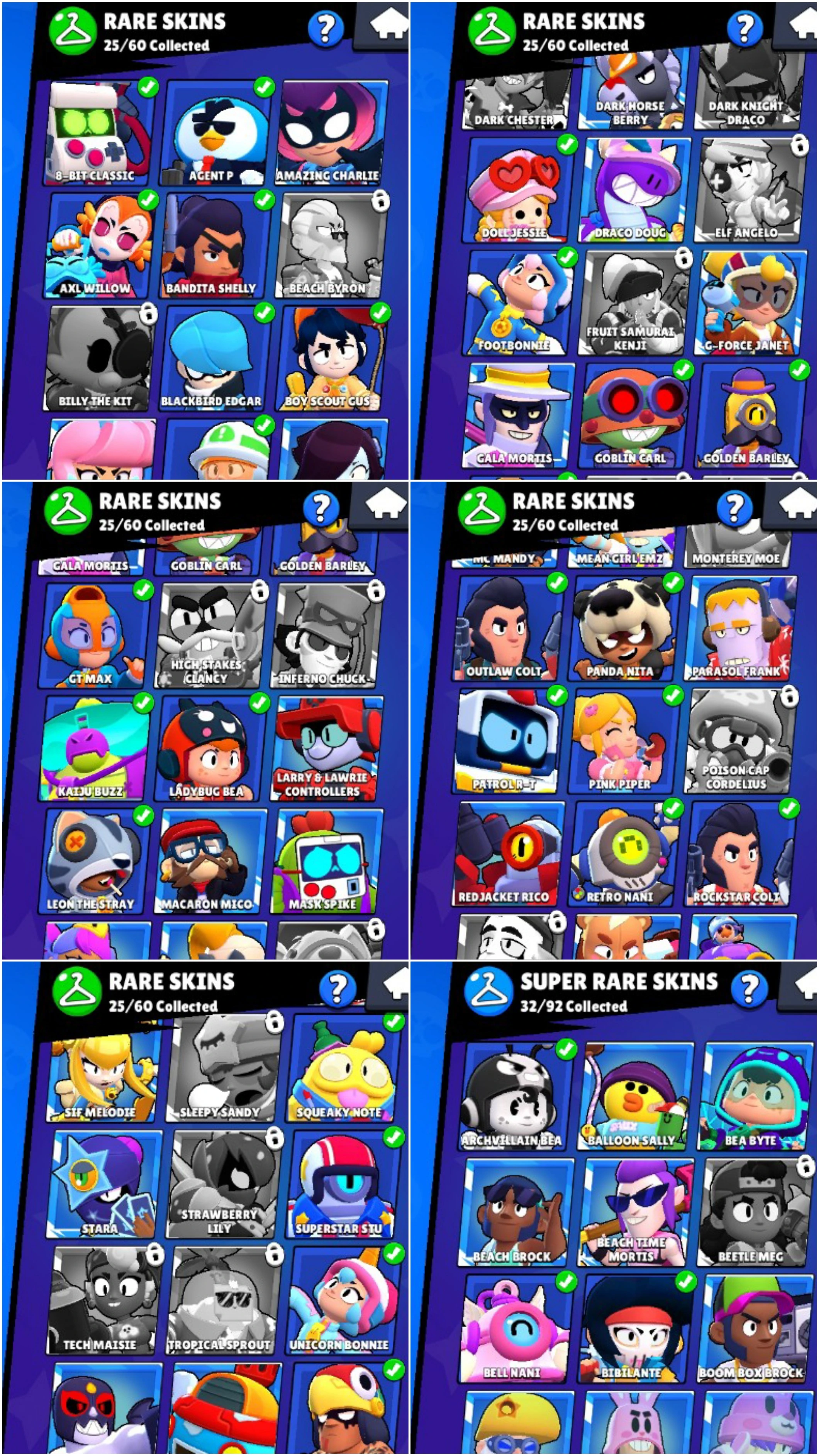 Compre Premium 9 Max 6 Hypercharged [ 28000 Trophies ] 64 Brawlers ] Premium 75 Skins ] Rogue ...