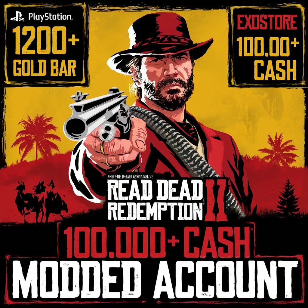 Compre 🔥PlayStation ⸱ 1237 Gold Bars ⸱💲100.841$ Cash ⸱ ️Modded Red Dead ...