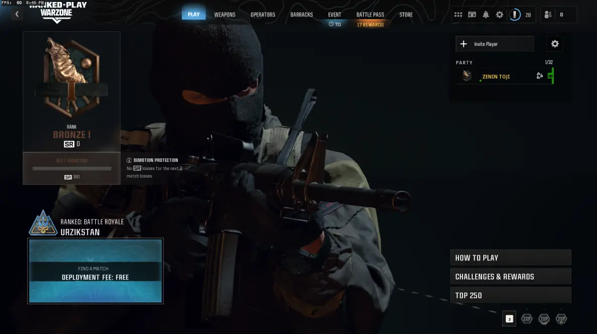 Kaufen Sie 【🔺 Warzone 4 🔺】【 Ranked Ready ⸱ Level 30-50 】⚡ 🏆 Camos 30 Top Placement Games ...