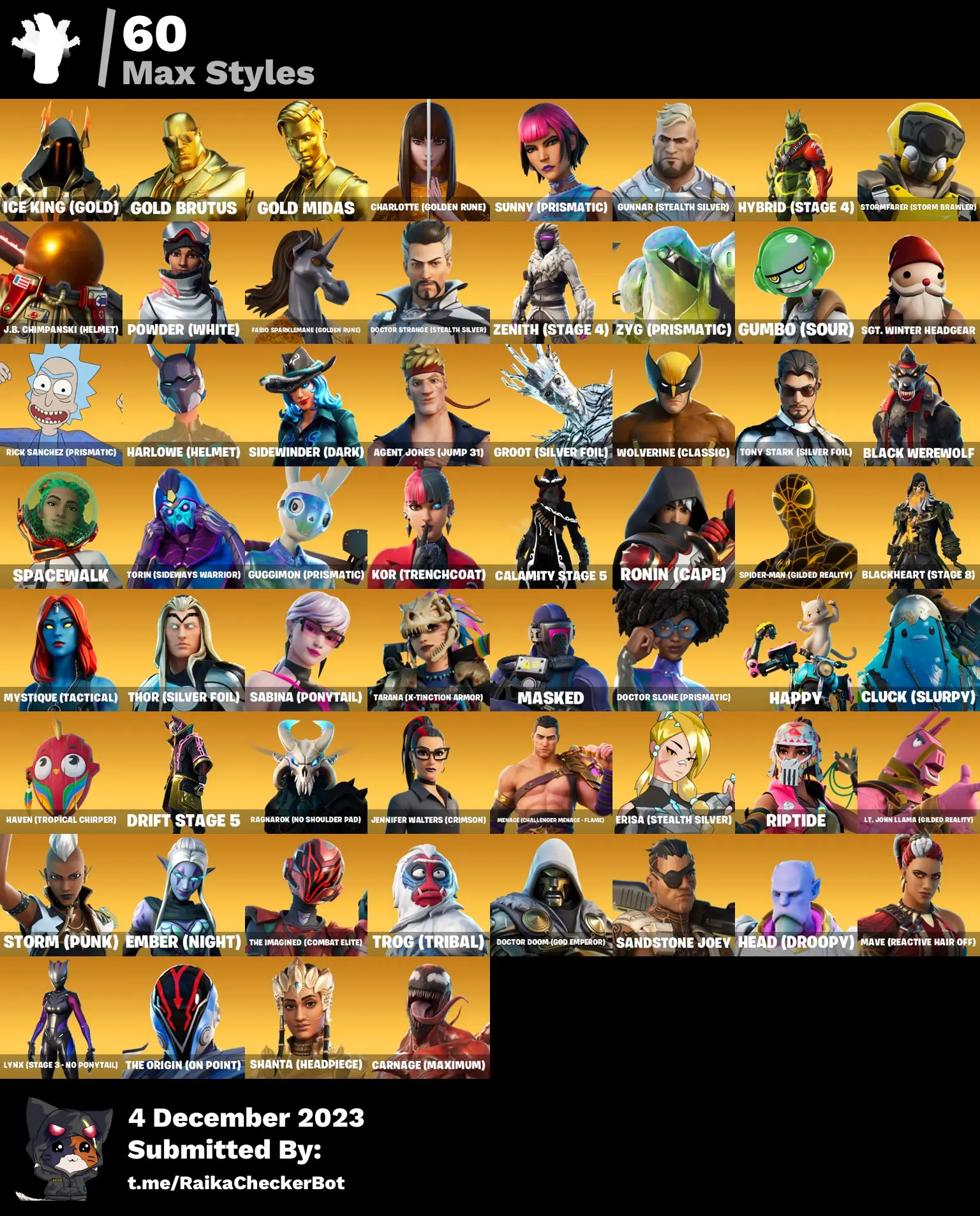 Buy ⭐[PC/PSN/XBOX] 176 skins | OG STW | Leviathan axe | Merry Mint Axe ...