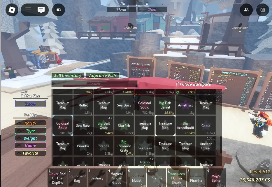 Buy Fisch LV512+No-Life Rod+Rod ofThe Depths+13,646,207 C$ for $12.69 ...