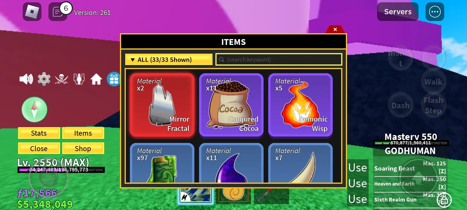 Buy Blox Fruits Account Level 2550 Max ⸱ 1M to 35M Beli ⸱ Random Fruits ...