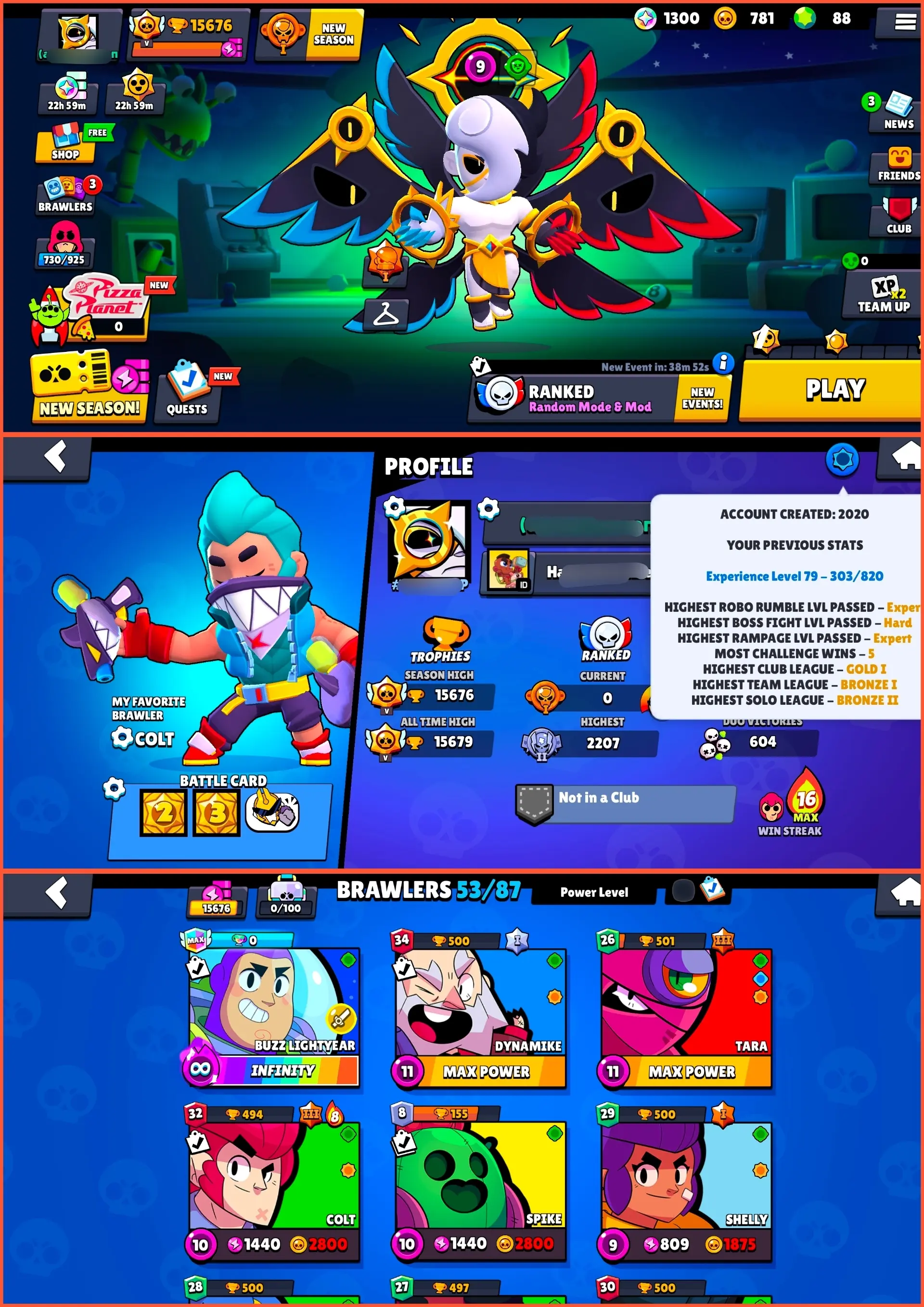 $8.28で53 BRAWLERS🔥 15K TROPHIES 🔥55 SKINS🔥 2 CHARACTER MAX | DARK ANGEL ...