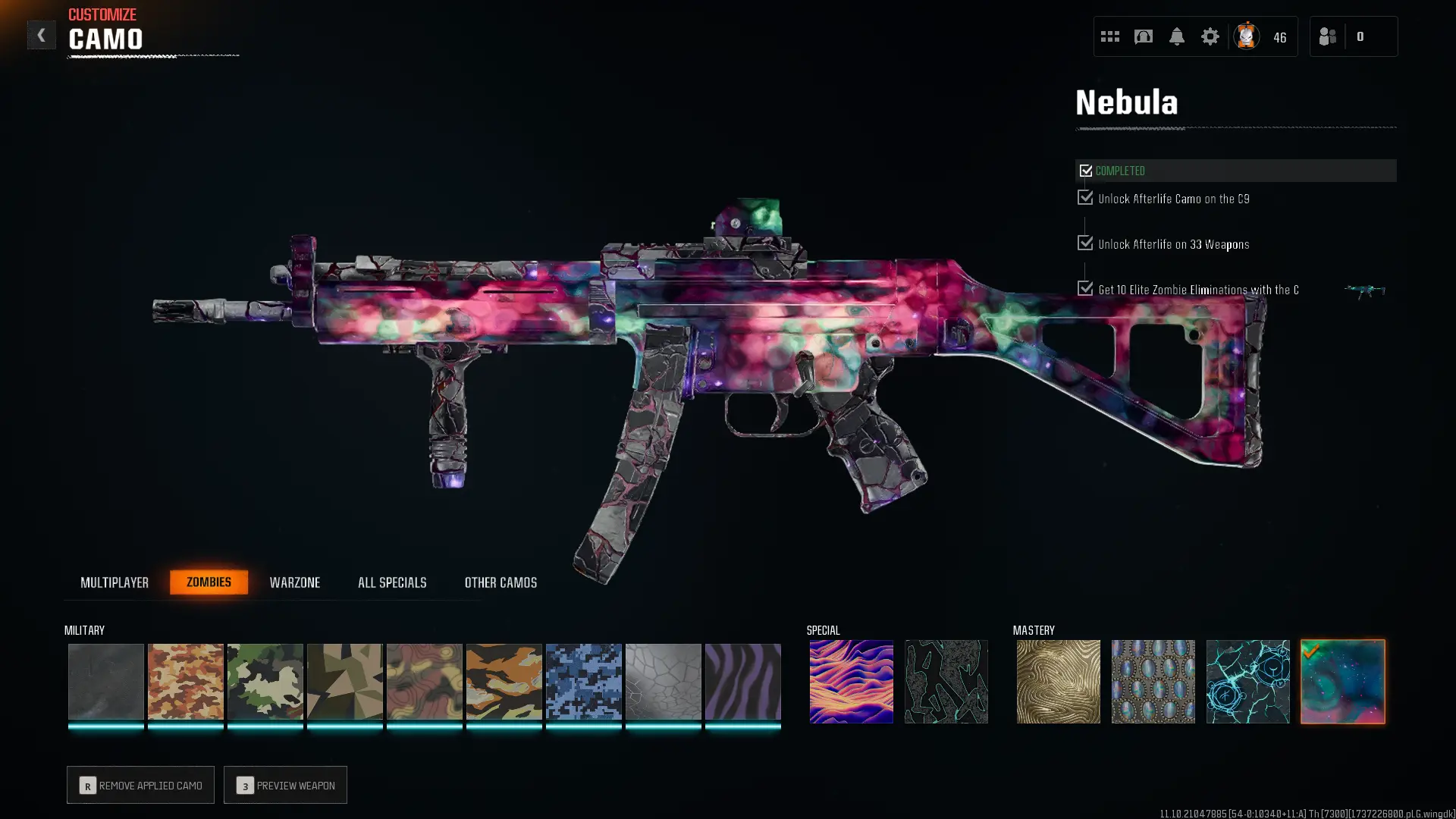 Buy ⭐ BO6 & WZ4⭐ 33 Nebula Camos⚡ Prestige 5 500 + Camos Level 55 🏆 17 ...
