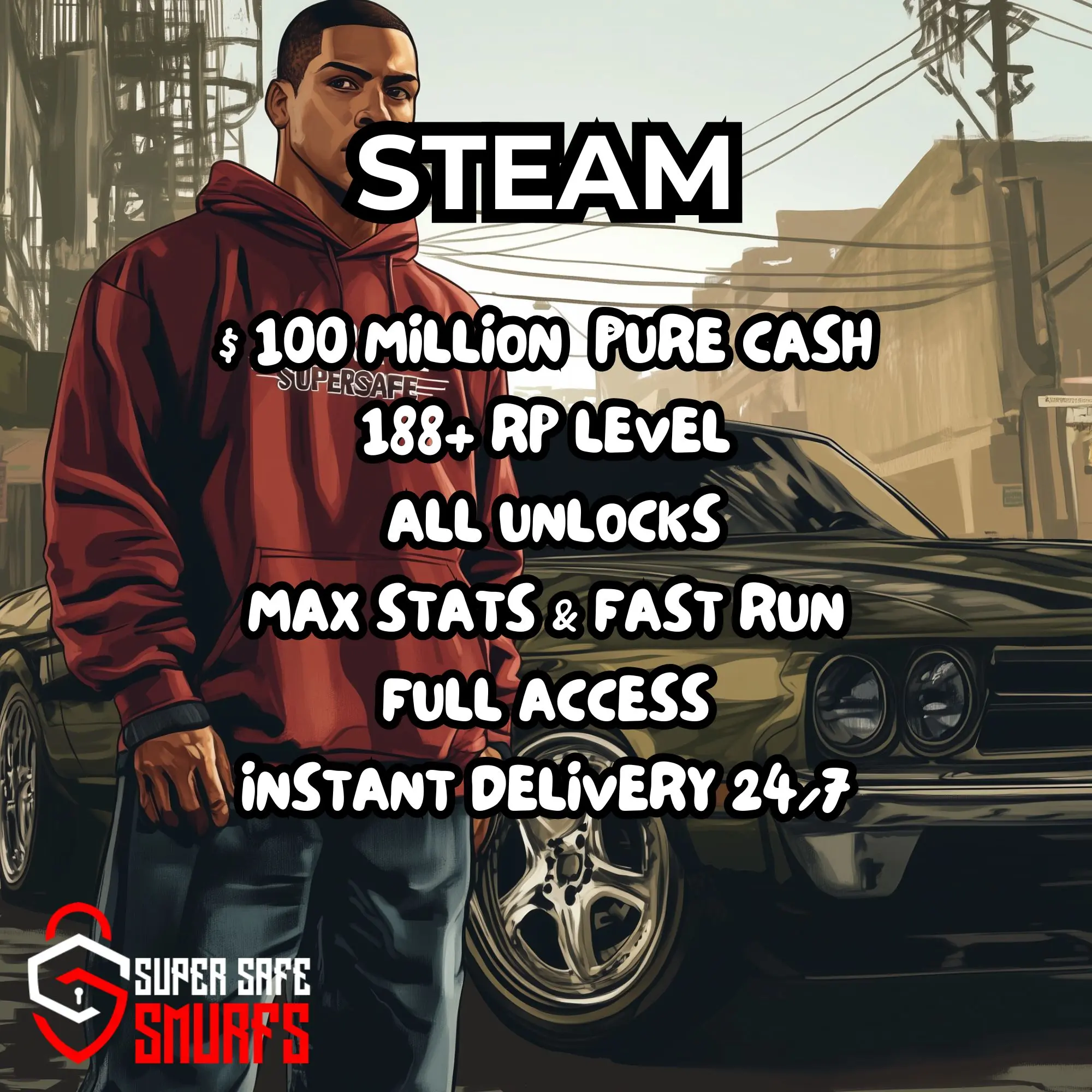 Kup 【Steam】 RP 188 ⸱ All Features Unlocked ⸱ 100M Banked Cash ⸱ Max ...