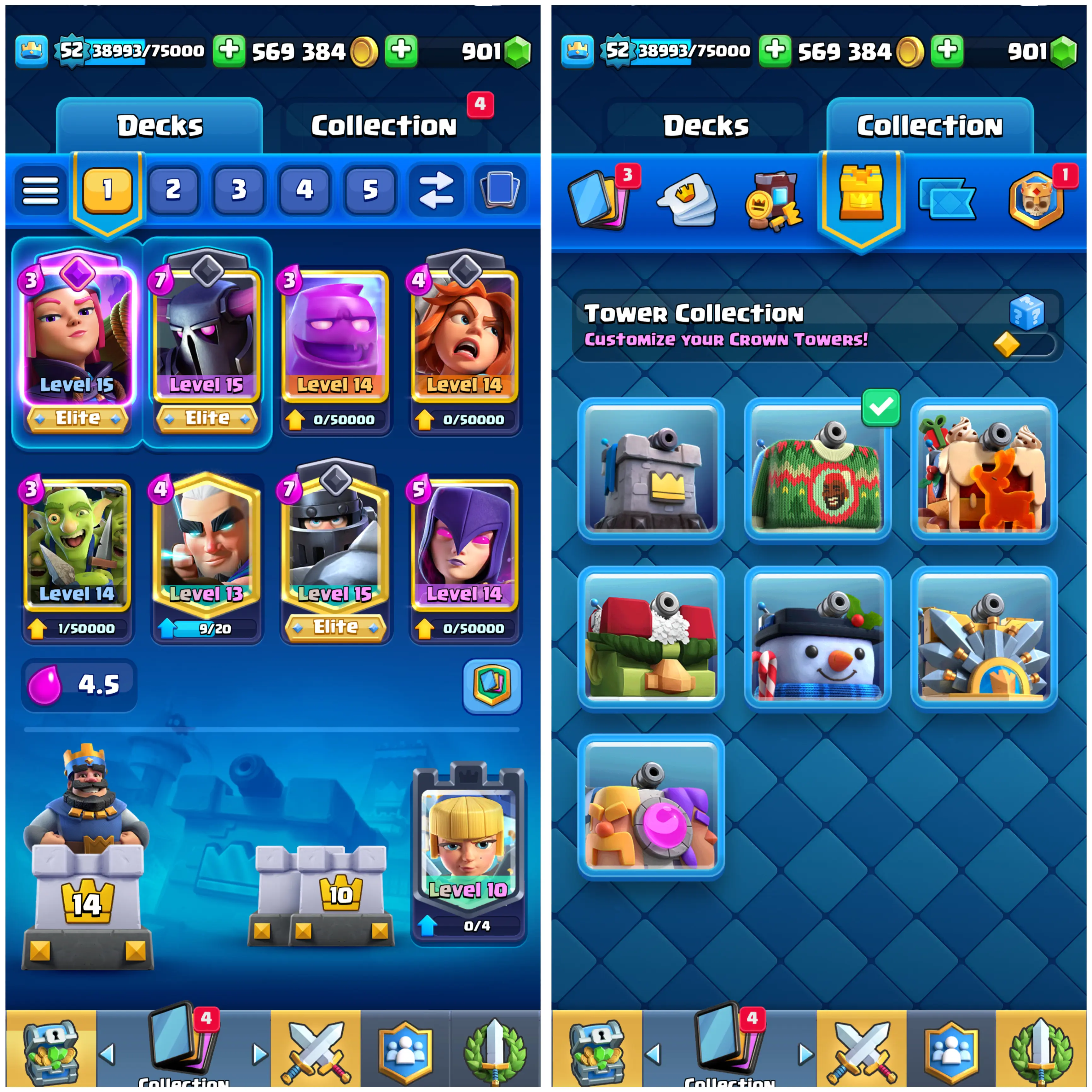 Buy KT 14🔥Clash Fest Arena🌟8000 Trophies🔥16 MAX CARDS🤯4 ELITE🤩1 ...