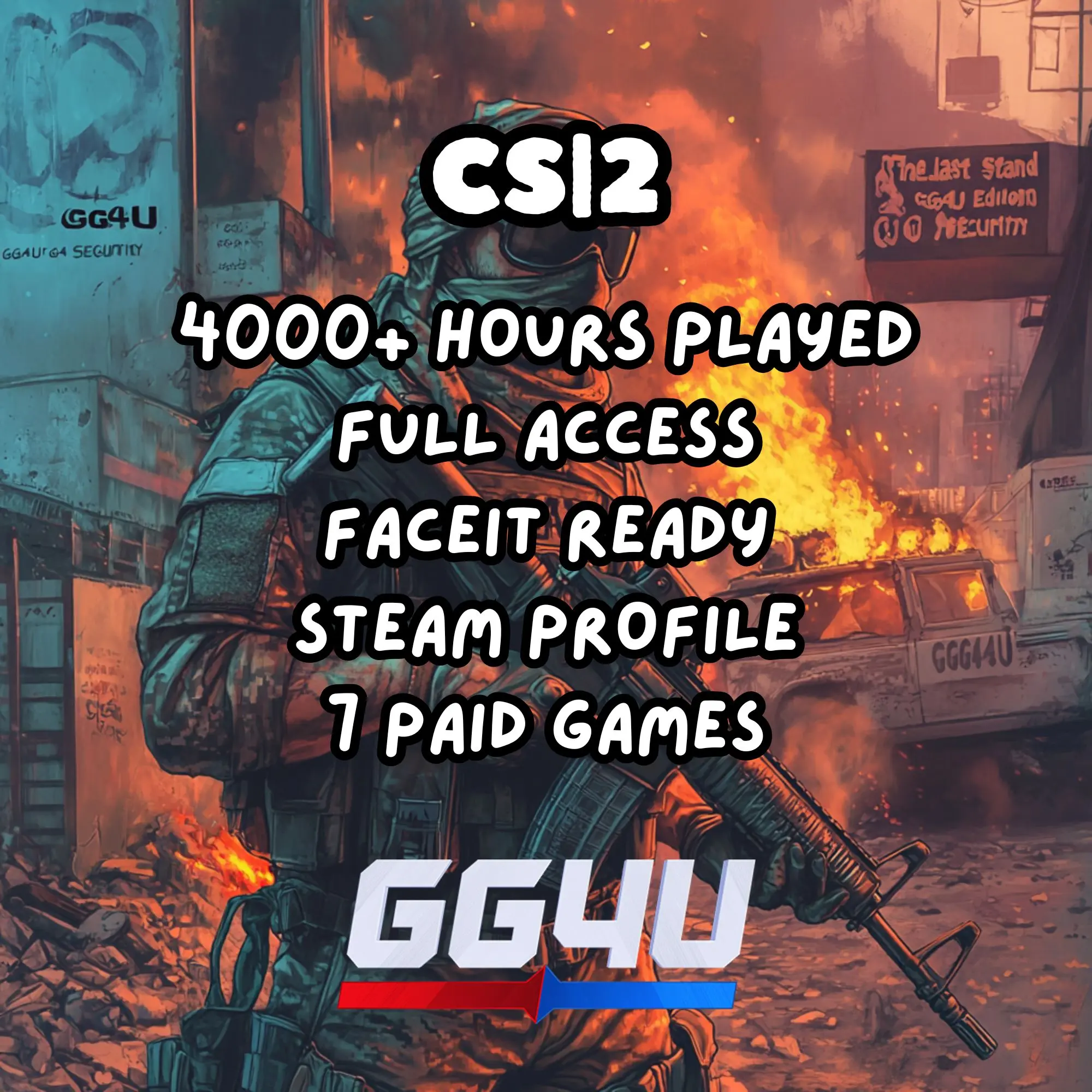 Buy 🎮 4050+ Hours Steam ⸱ CS2 & 10 Extra Titles (7 Purchased) 🌟 | ESL Ready 🚀 All Details ...