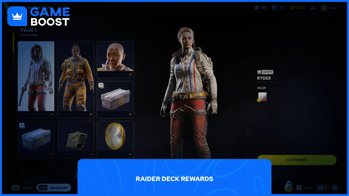 All Raider Deck One Rewards in ARC Raiders