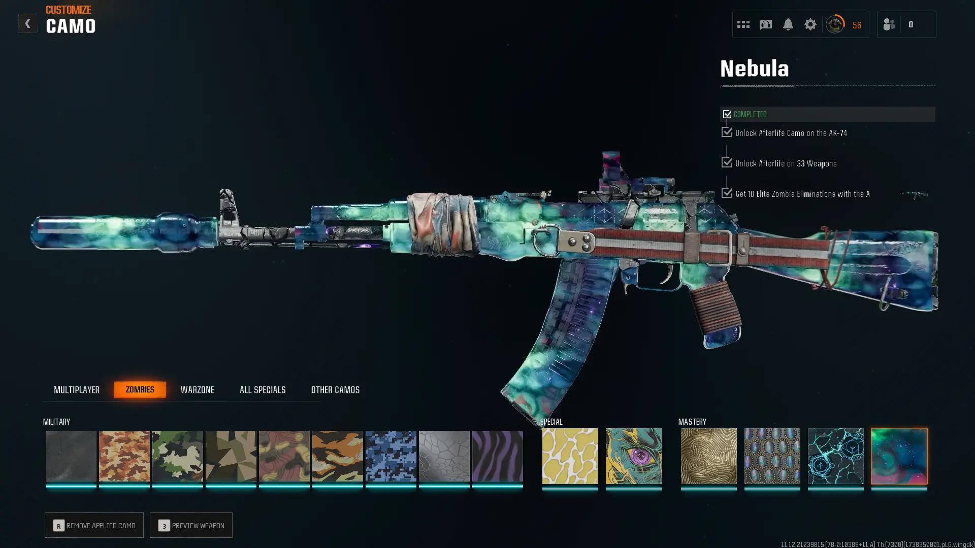 Achetez BLACK OPS 6 NEBULA On All Guns BO6 BLUEPRINTS MODDED ACCOUNT ...